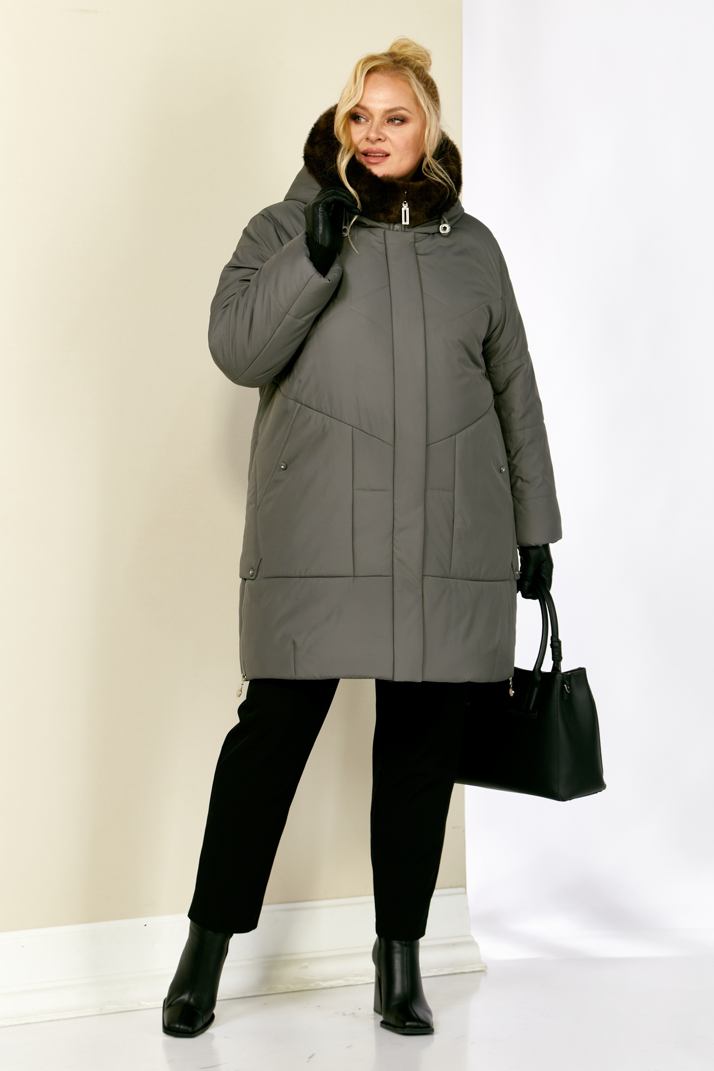 *Куртка 2208 стальной Shetti купить - 11% скидка | в наличии